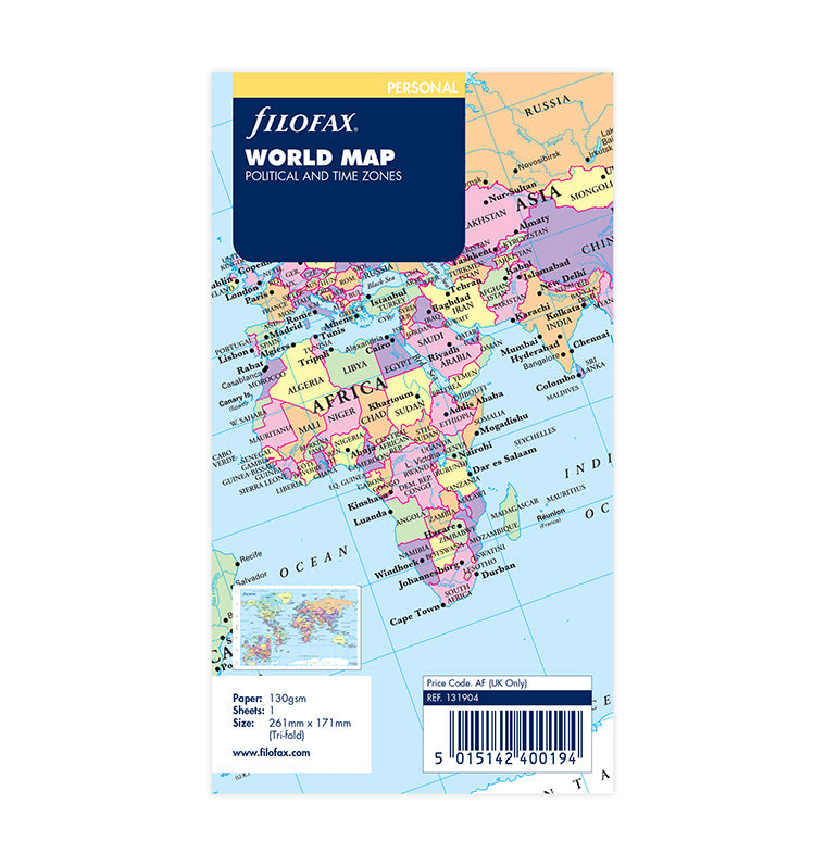 World Map Refill Personal - Filofax – Filofax UK
