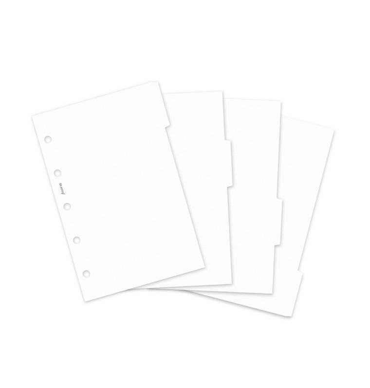 White Mini Dividers | Filofax – Filofax UK