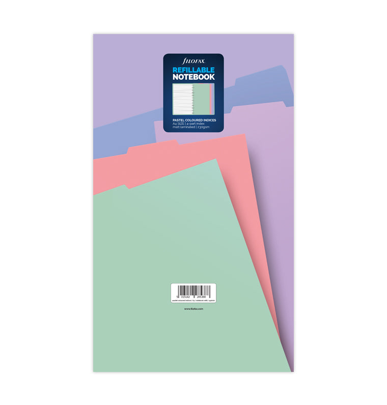 Pastel A4 Notebook Dividers | Filofax – Filofax UK