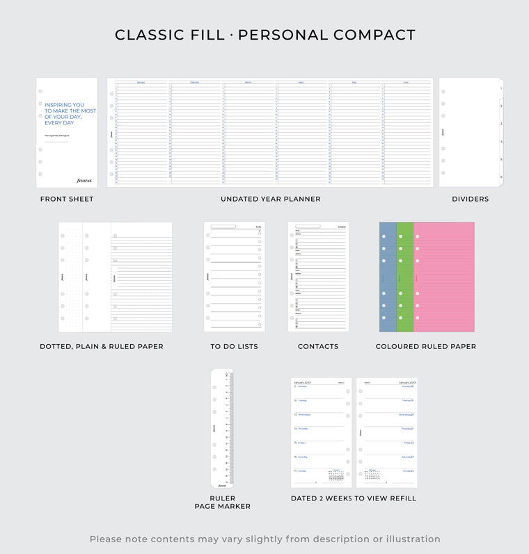 Garden Personal Compact Zip Organiser | Filofax – Filofax UK